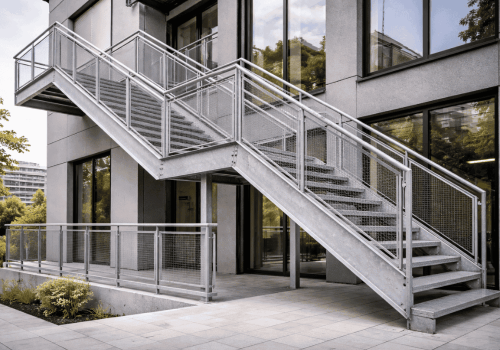 Escaleras metálicas modernas y resistentes